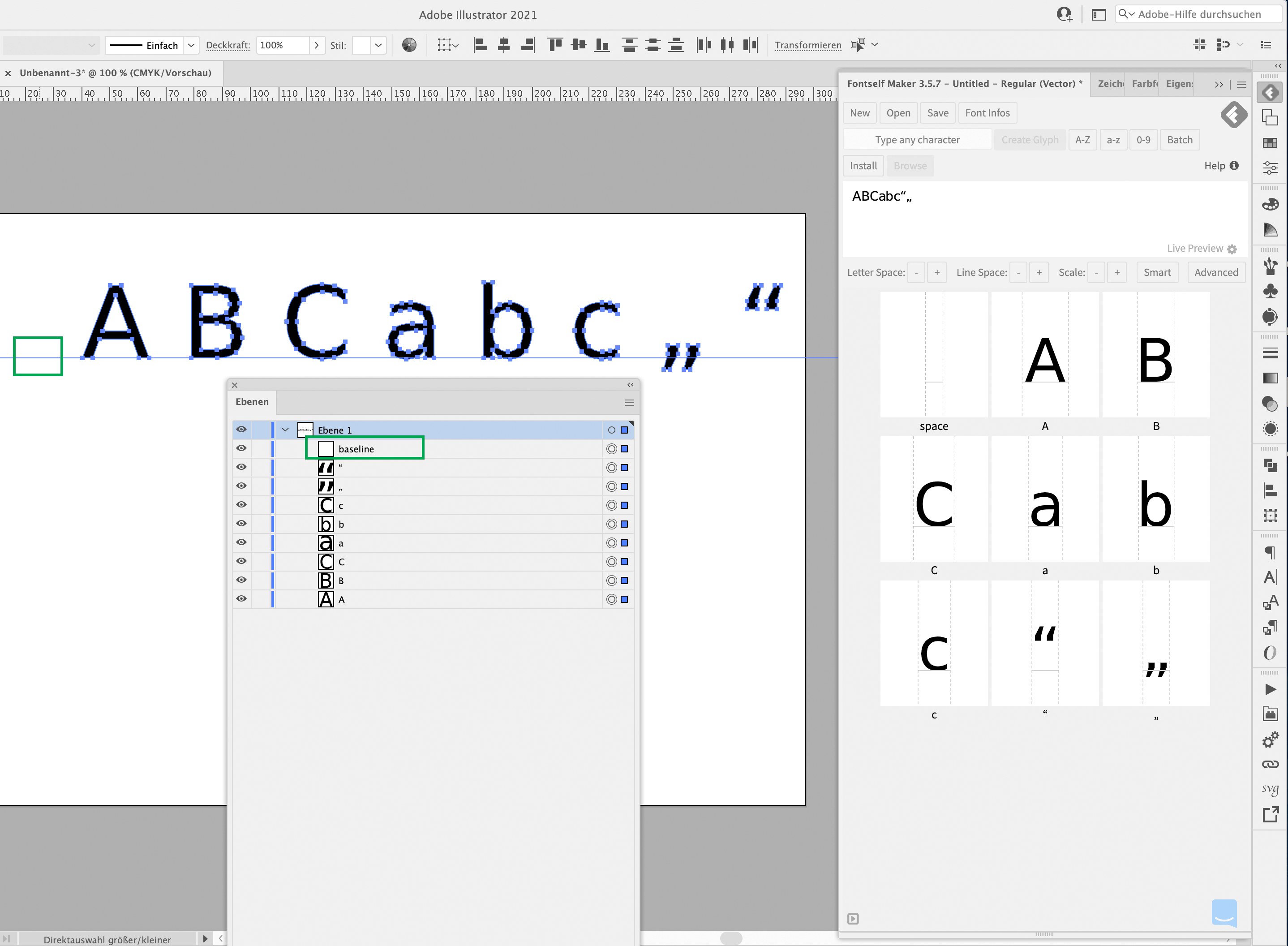 Is There A Way To Select Multiple Glyphs And Assign Them The Same Base